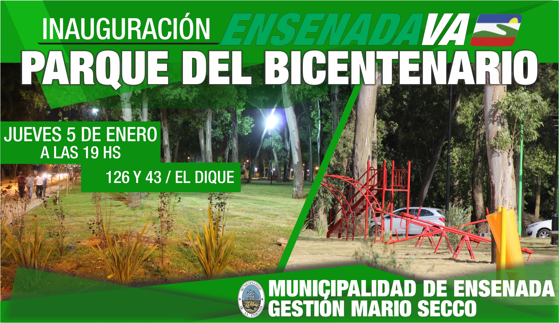 INAUGURACIÓN DEL PARQUE DEL BICENTENARIO – Municipalidad de Ensenada