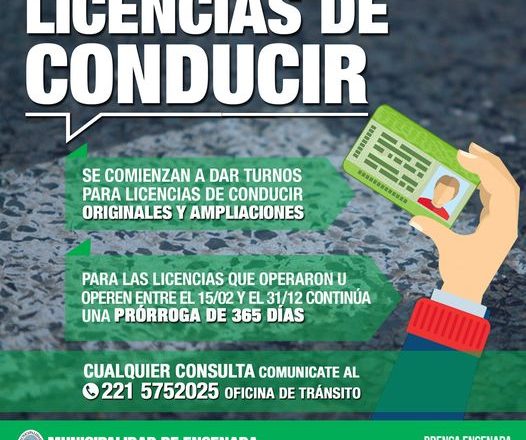 Turnos Para Licencias De Conducir Municipalidad De Ensenada