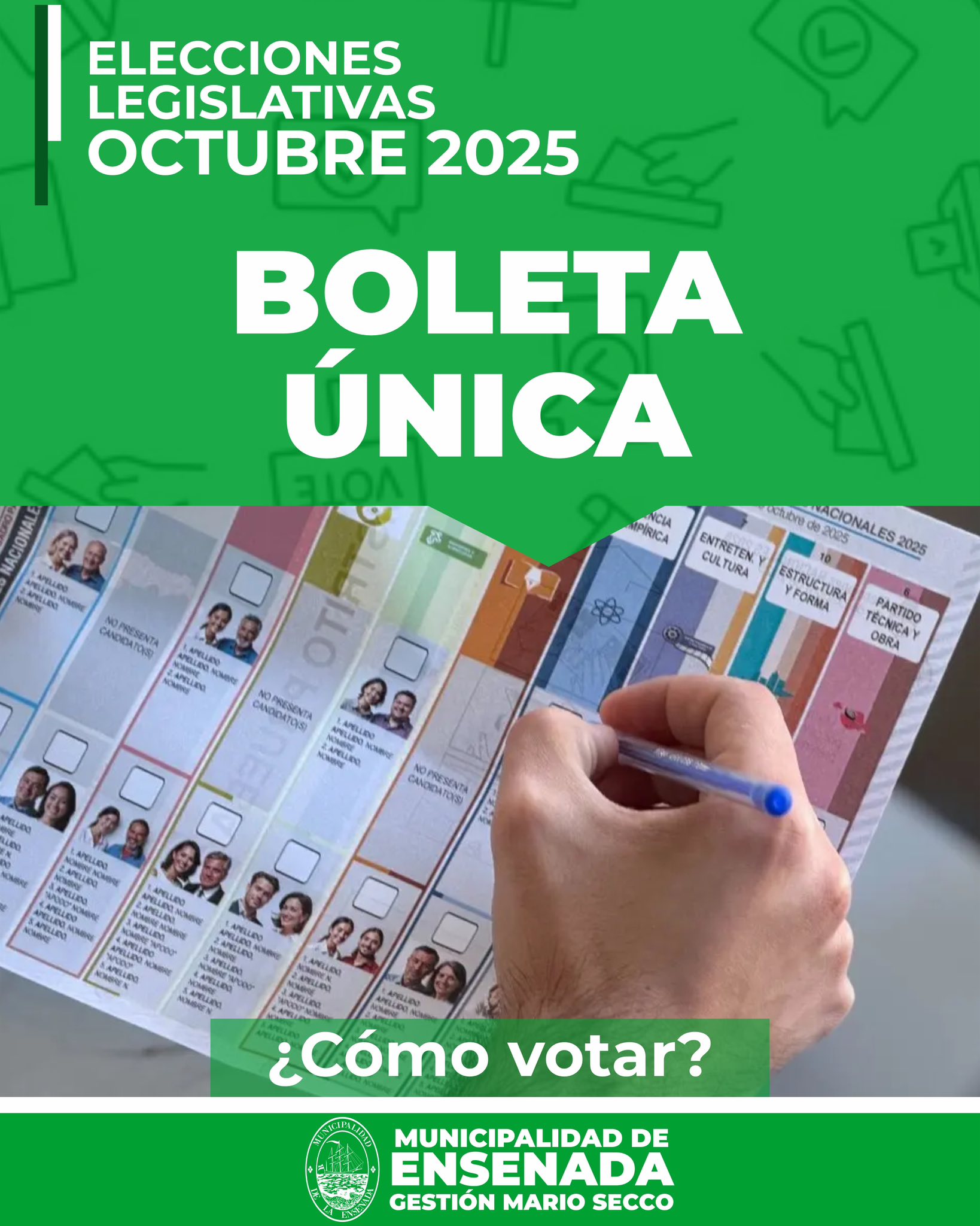 BOLETA ÚNICA: ¿CÓMO VOTAR? – Municipalidad de Ensenada